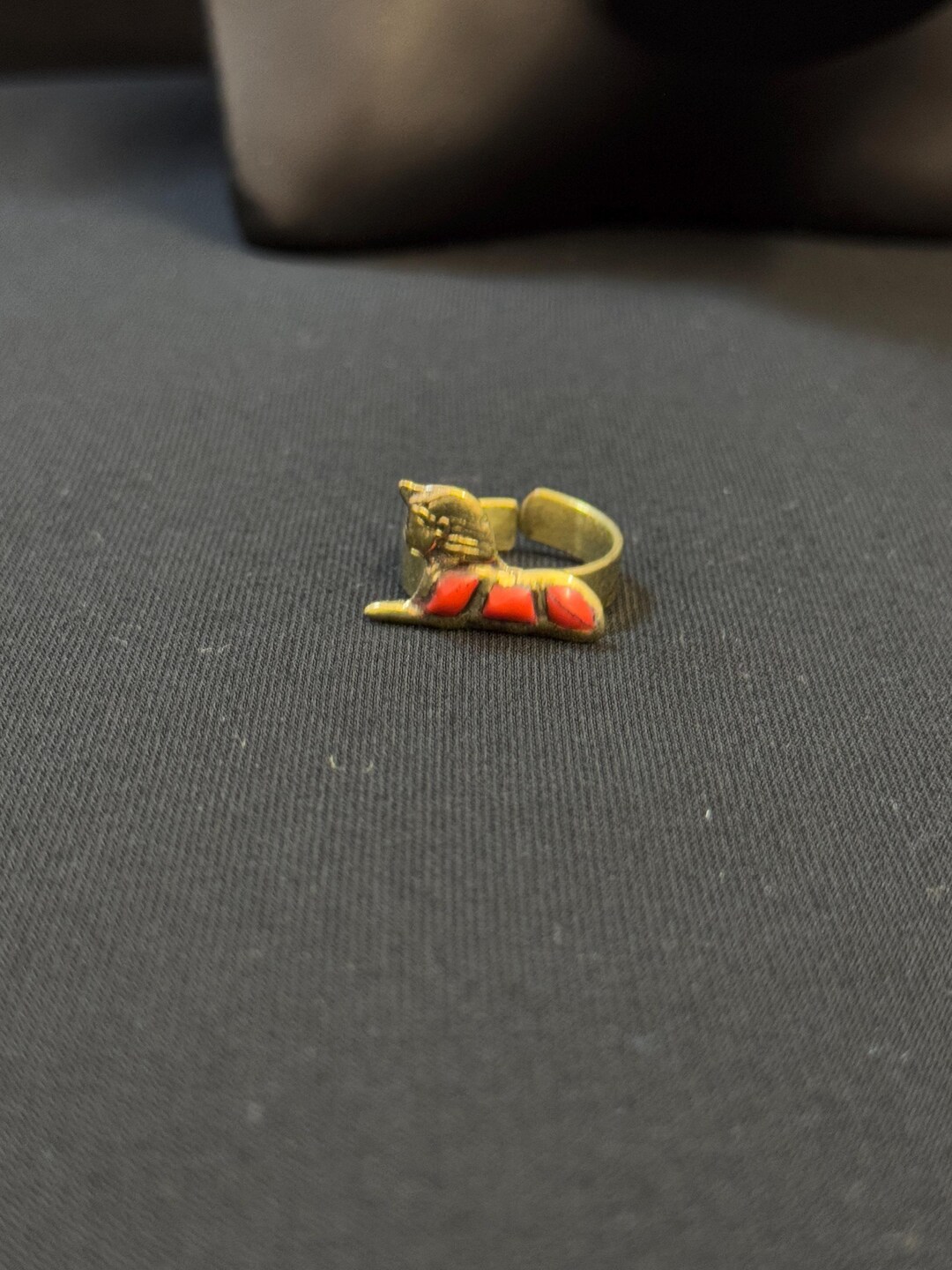 Handmade Copper Sphinx Ring: Egyptian Pharaoh Amulet Talisman - Etsy
