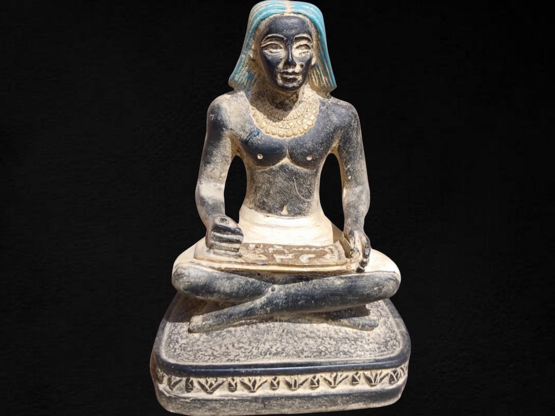 Seated Scribe Sculpture Ancient Egyptian Scribe Statue Scribe Figurine ...
