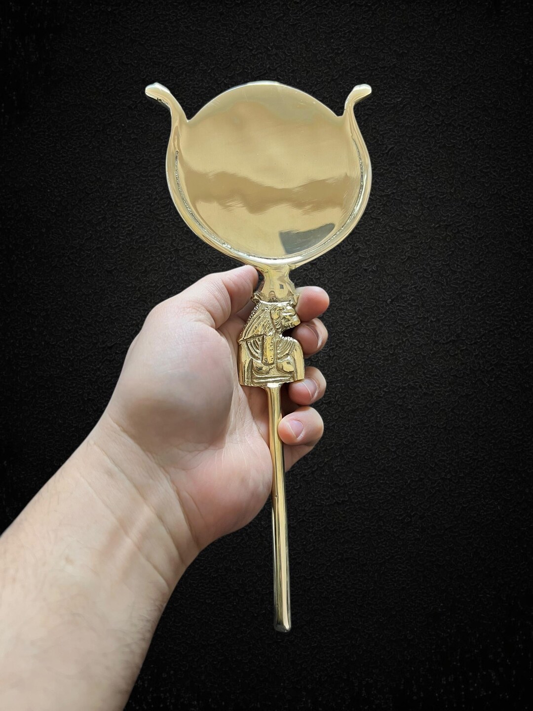 Ancient Sekhmet Brass Mirror Pharaonic Ritual Tool Made in Egypt - Etsy
