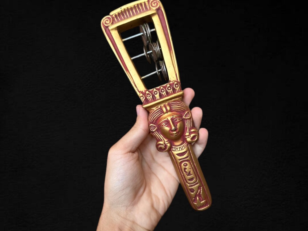 Sacred Sistrum of Goddess Hathor Ancient Egyptian Sistrum Handmade ...