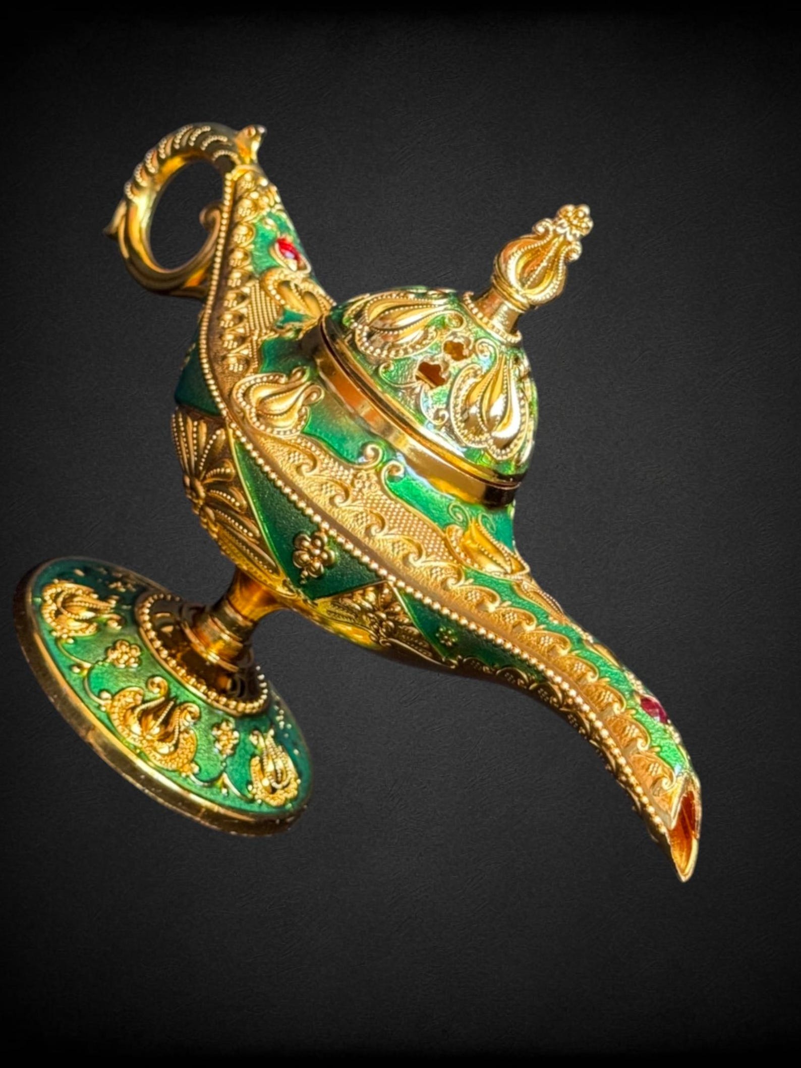 Aladdin Lamp Magic Genie Lamp Vintage Retro Colorful Wishing Incense ...