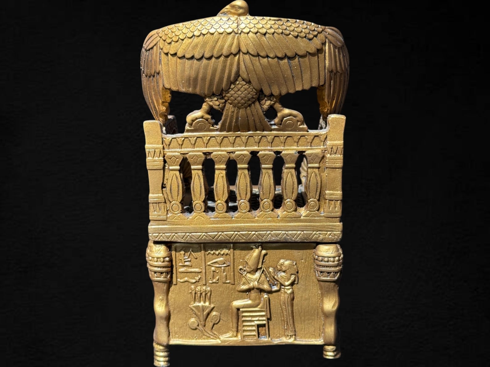 Handcrafted King Tut Throne Chair: Egyptian Decor With Lions - Etsy