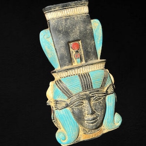 Hathor Mask Sculpture Wall Mounted Egyptian Goddess Hathor Head Venus ...