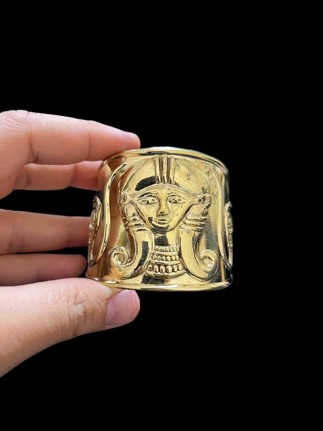 Ancient Hathor Spirit Cuff Bracelet With Egyptian Divine Protective ...