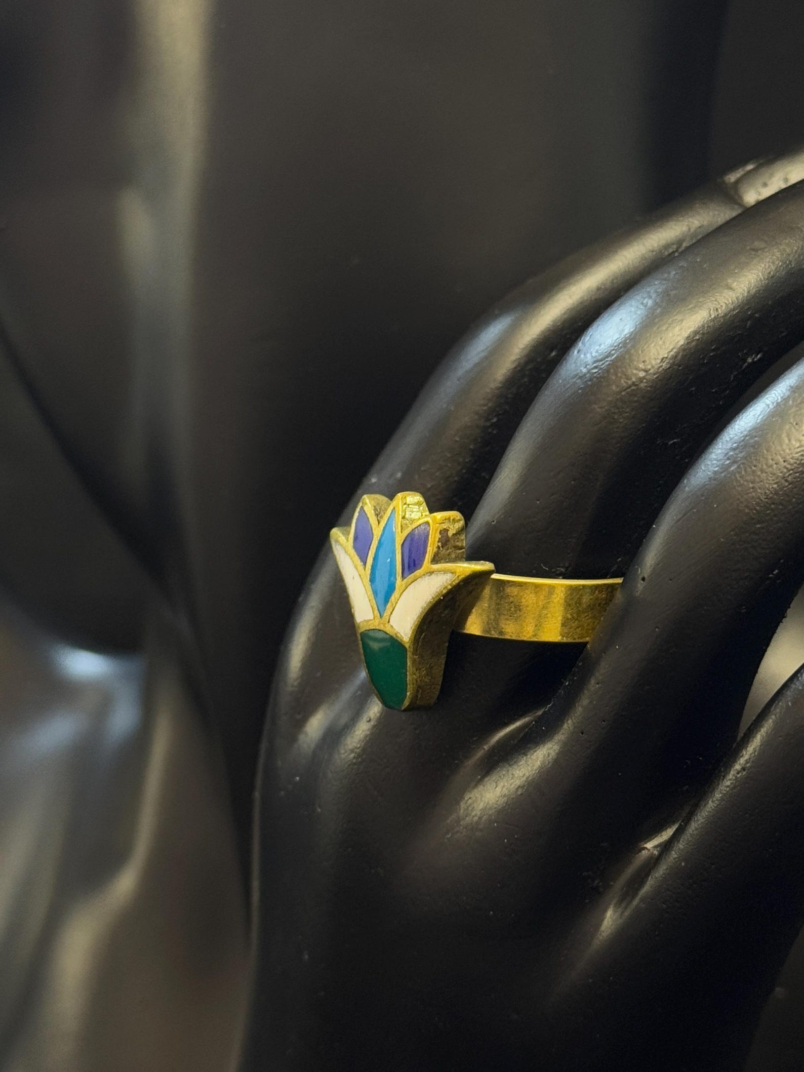 Authentic Egyptian Pharaoh's Lotus Flower Ring, Unique Gold Lotus Ring ...
