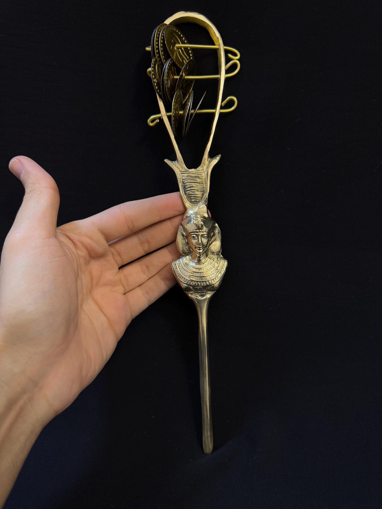 Unique Ancient Egyptian Hathor Sistrum Handmade Ancient Replica Piece ...