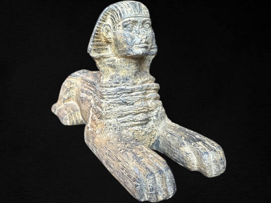 Rare Egyptian Sphinx Replica Statue Sphinx Statuette Sphinx of Giza ...