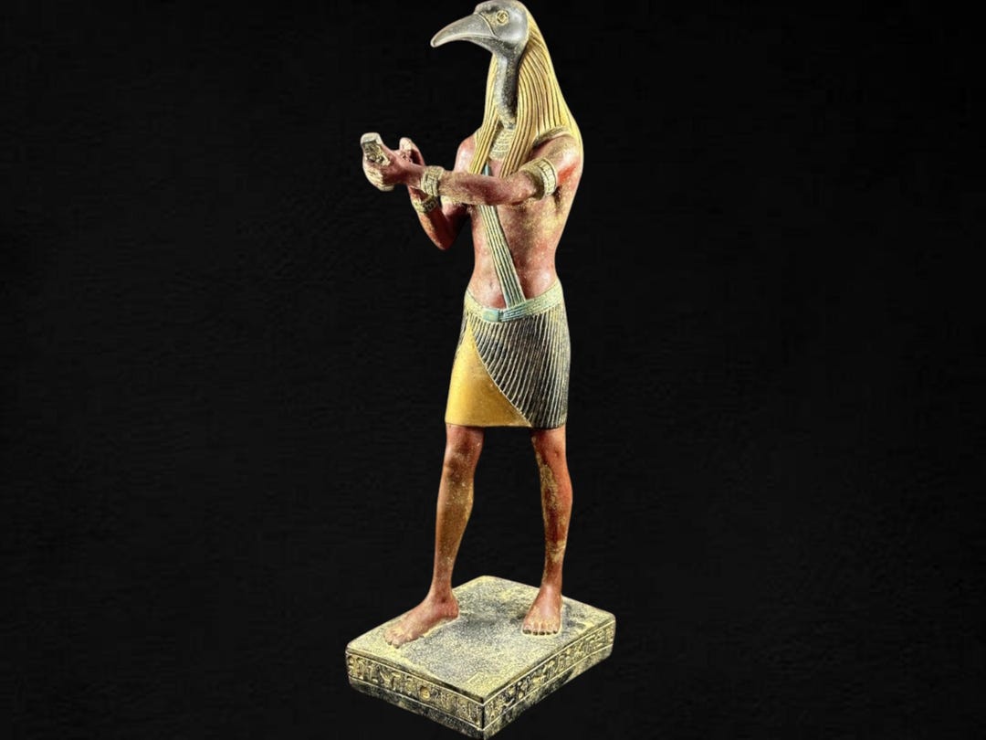 Unique Egyptian God Thoth Statue Deity of Wisdom and Writing in Ancient ...