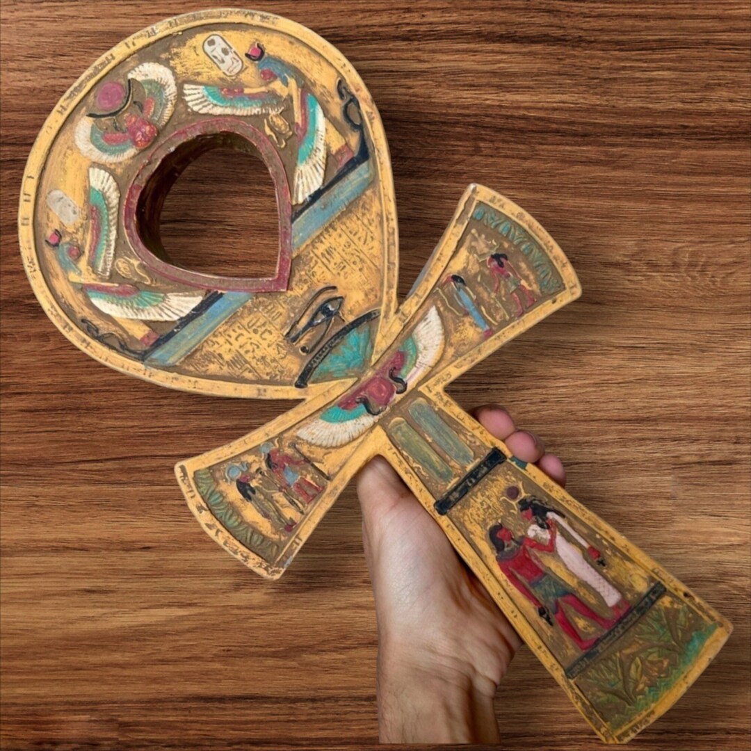 Big and Heavy Ankh Key of Life With Pharaonic Symbols Cross for ...