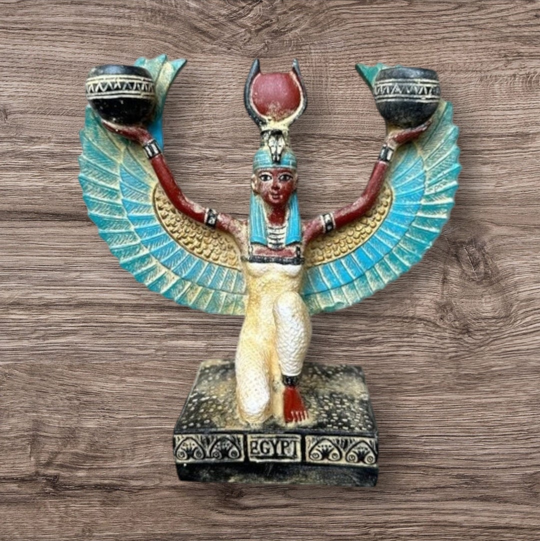 Isis Statue Winged Goddess Egyptian Statue Isis Mother Goddess Statue ...
