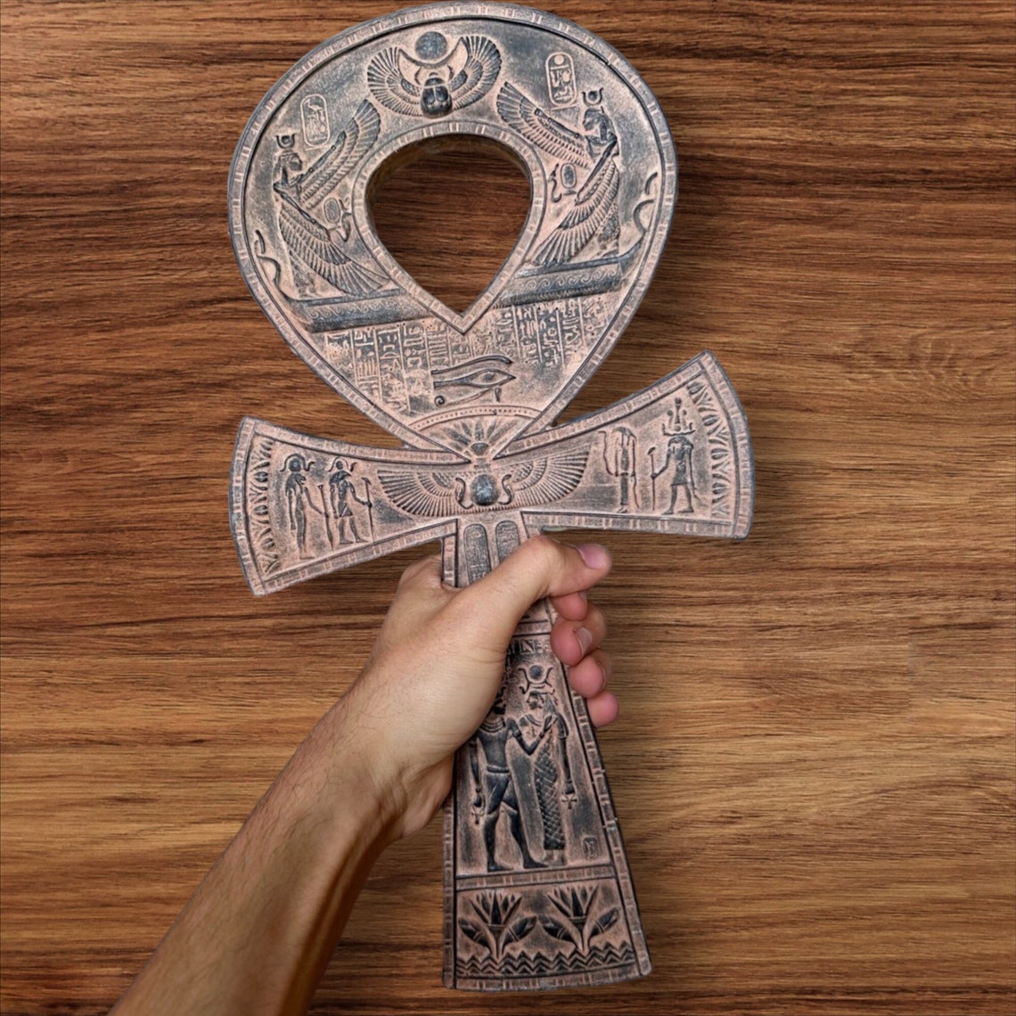 Egyptian Ankh Cross Silver and Bronze Ankh Life Key Handcrafted Ancient ...