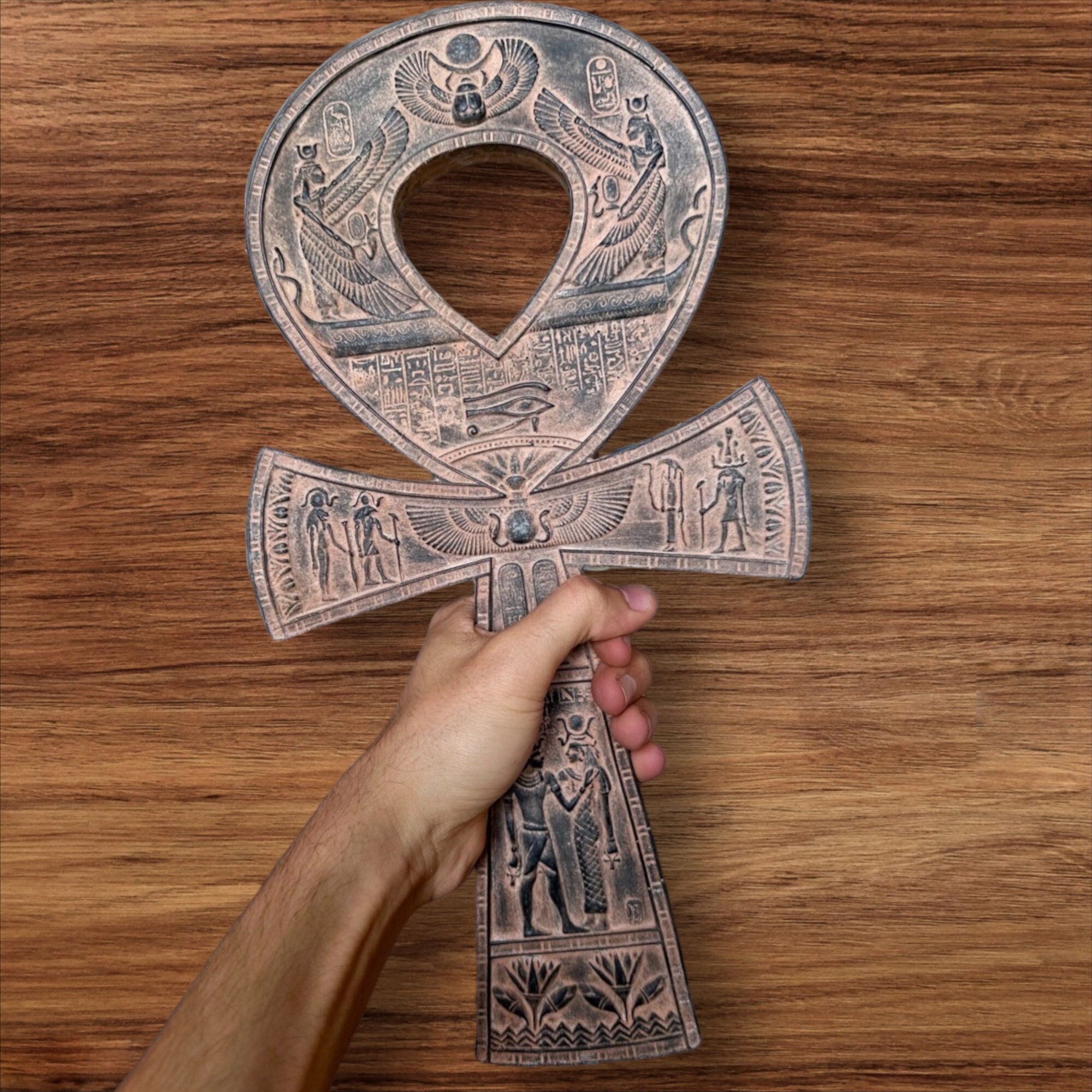 Egyptian Ankh Cross Silver and Bronze Ankh Life Key Handcrafted Ancient ...