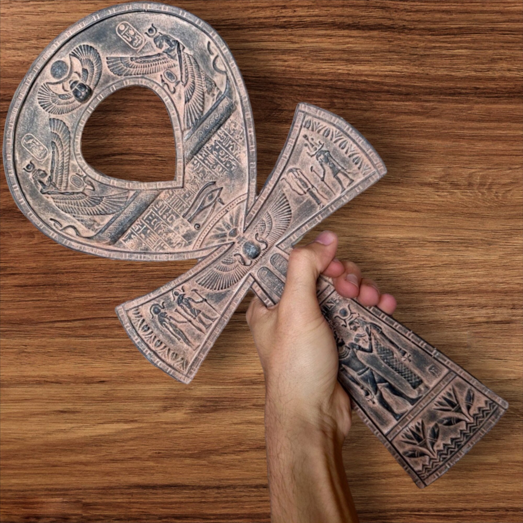 Egyptian Ankh Cross Silver and Bronze Ankh Life Key Handcrafted Ancient ...