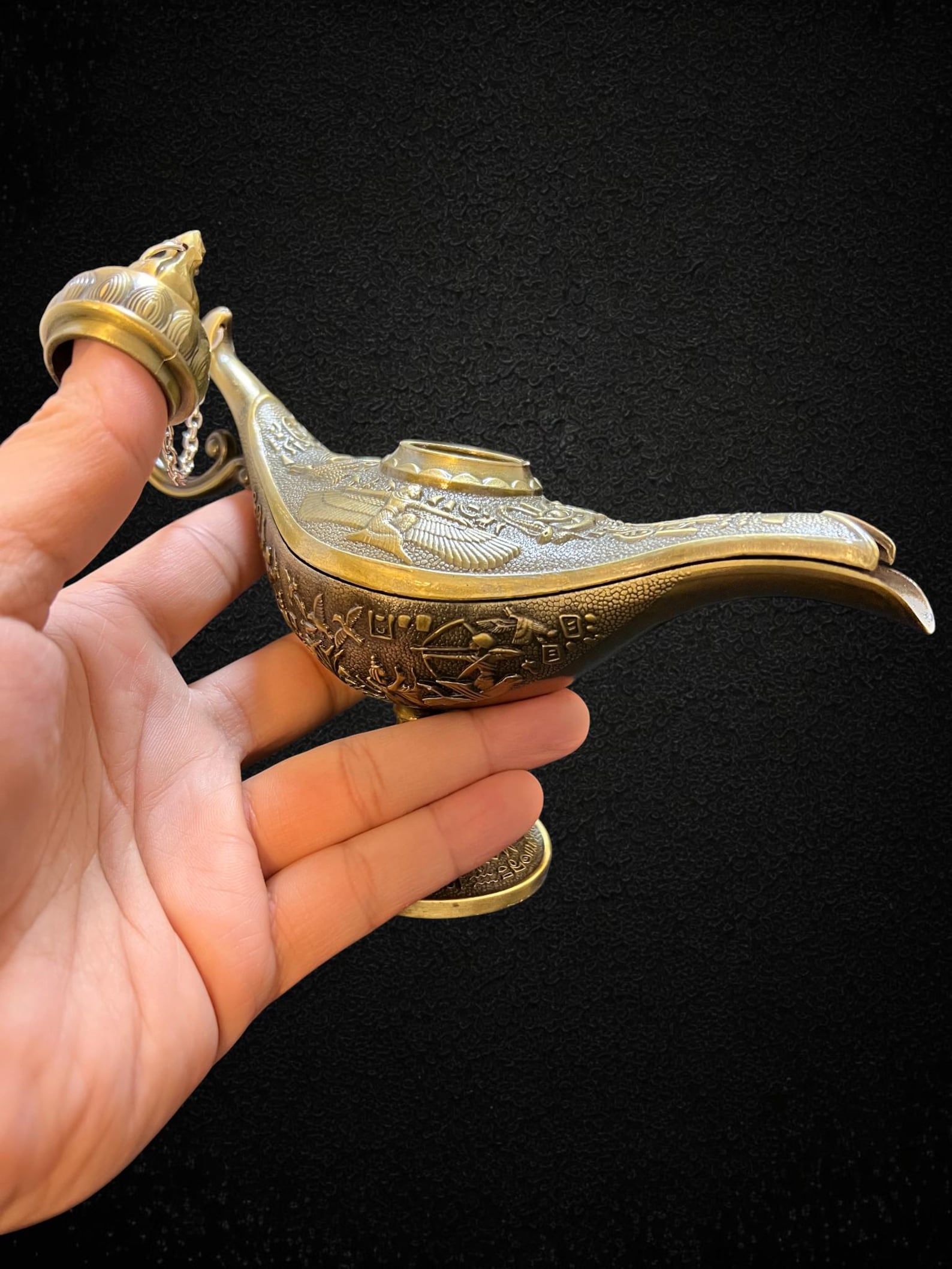 Unique Aladdin Magic Lamp Genie Lamp Antique Oil Lamp Brass Decoration ...