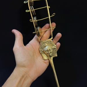 Pharaonic Sistrum of Goddess Hathor Ancient Egyptian Sistrum Handmade ...