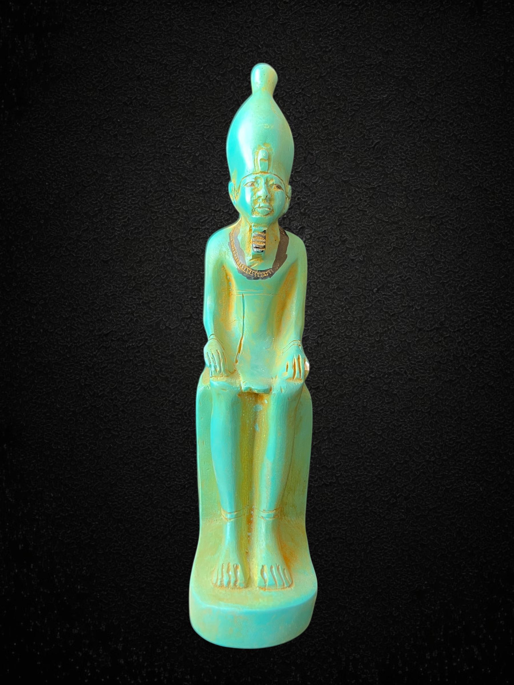 Blue Osiris Statue | Egyptian God of Transformation and Protection ...