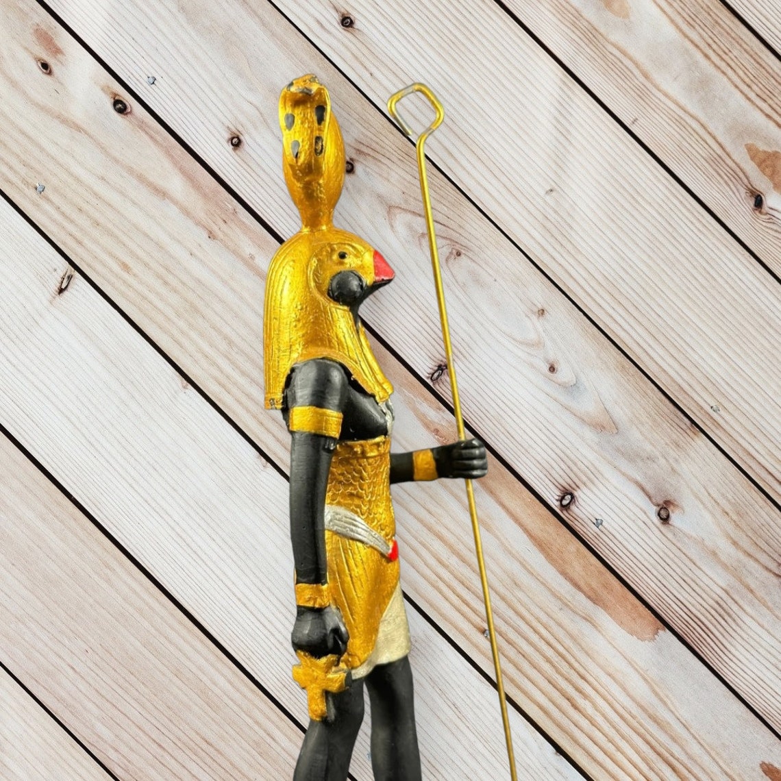 Ra Harakhte Sun God Crowned With a Solar Disk Green Ancient Egyptian ...