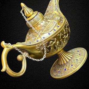 Unique Aladdin Magic Lamp Genie Lamp Antique Oil Lamp Brass Decoration ...