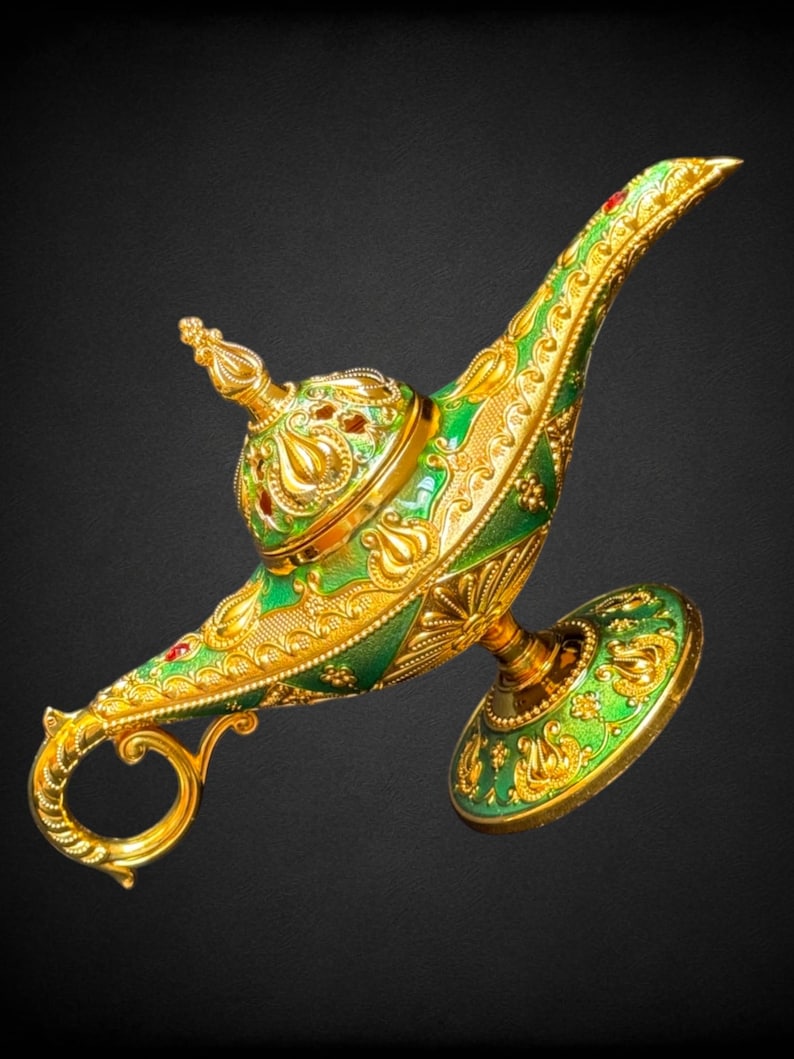 Aladdin Lamp Magic Genie Lamp Vintage Retro Colorful Wishing Incense ...