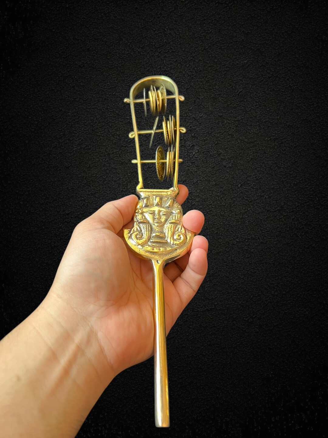 Amazing Pharaonic Sistrum of Goddess Hathor Ancient Egyptian Sistrum ...