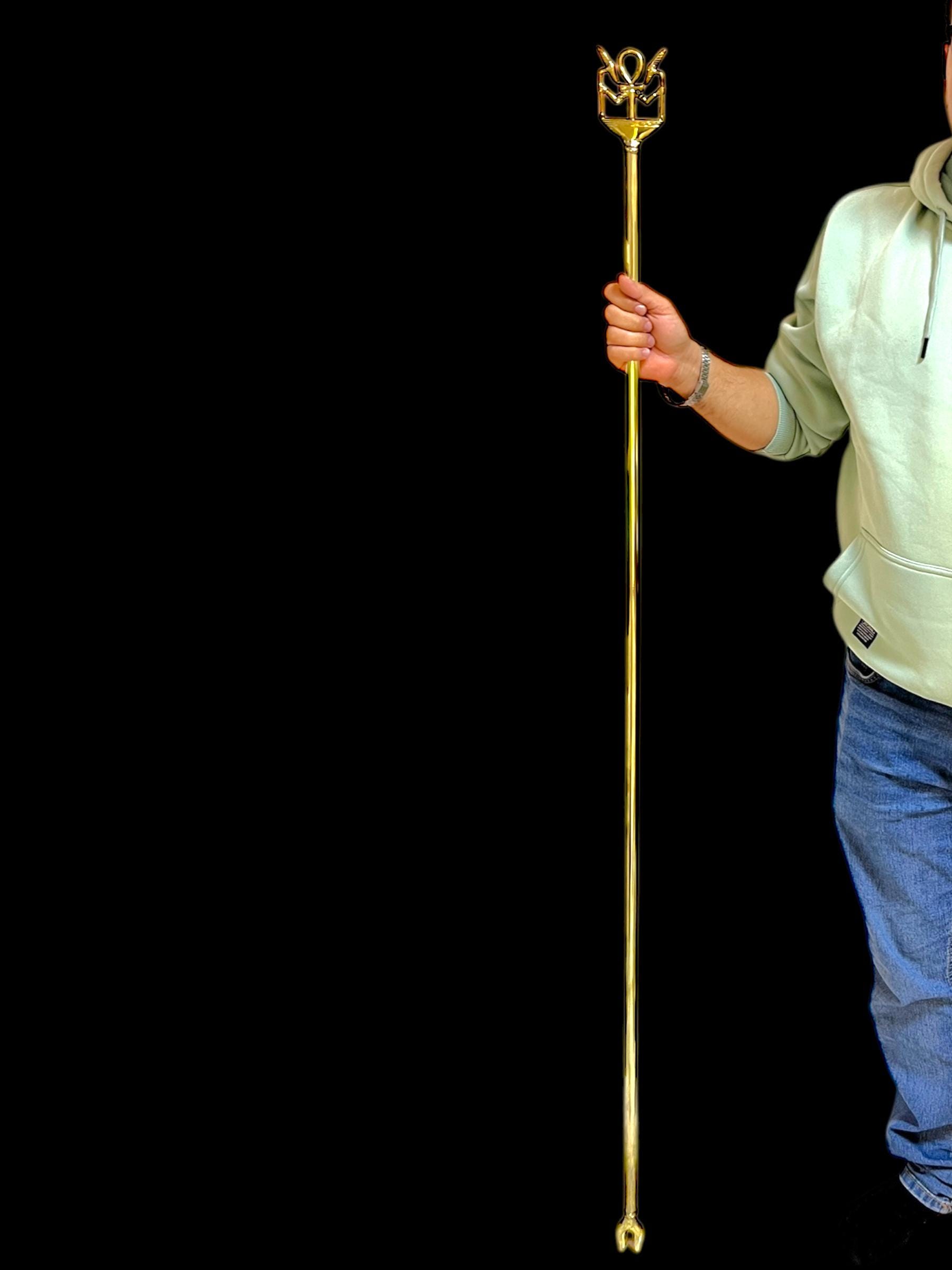 Golden Pharaoh Scepter of Ancient Authority Height 150CM Made in Egypt ...