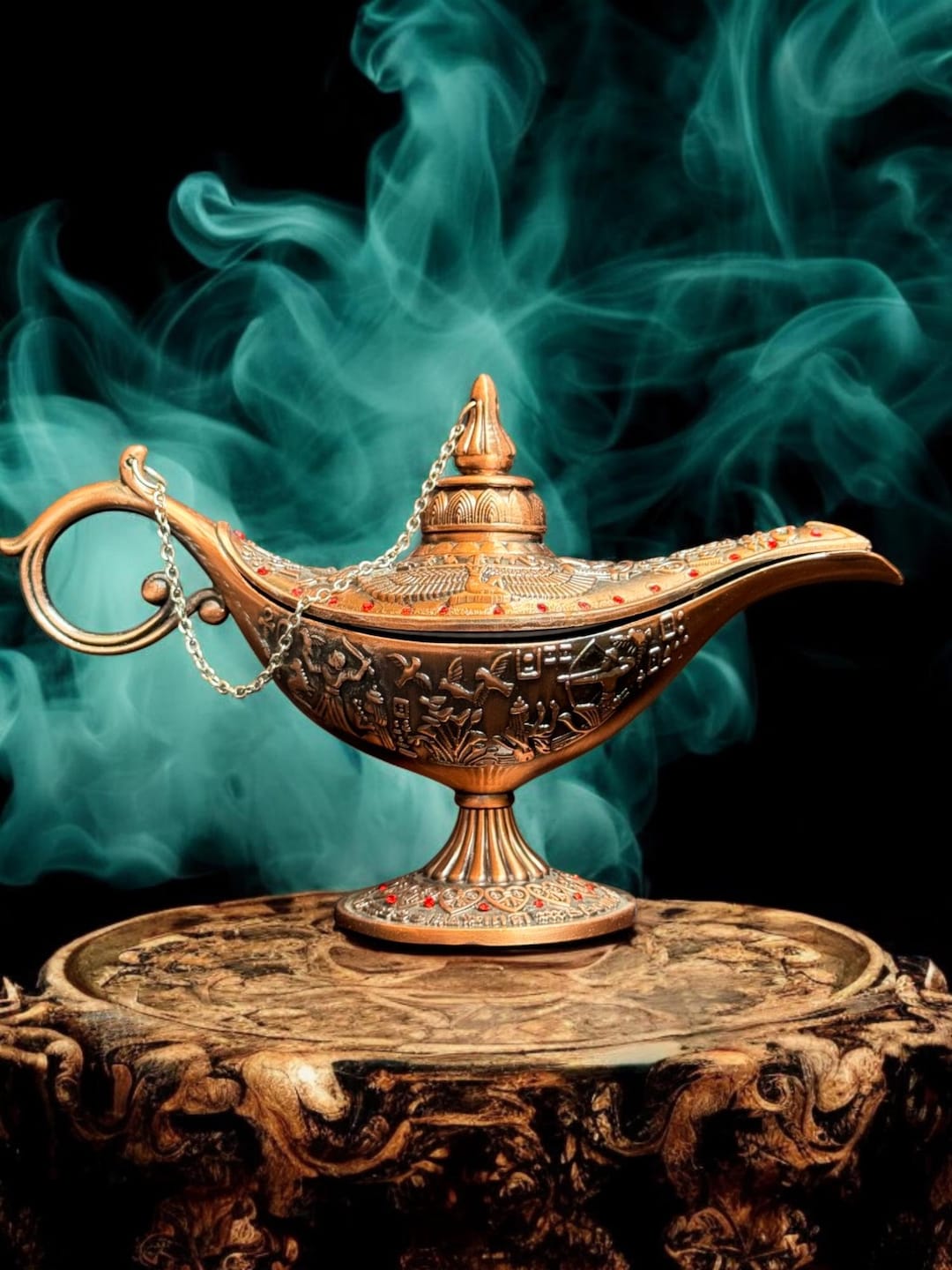 Egyptian Aladdin Magic Lamp Genie Lamp Antique Oil Lamp Brass ...