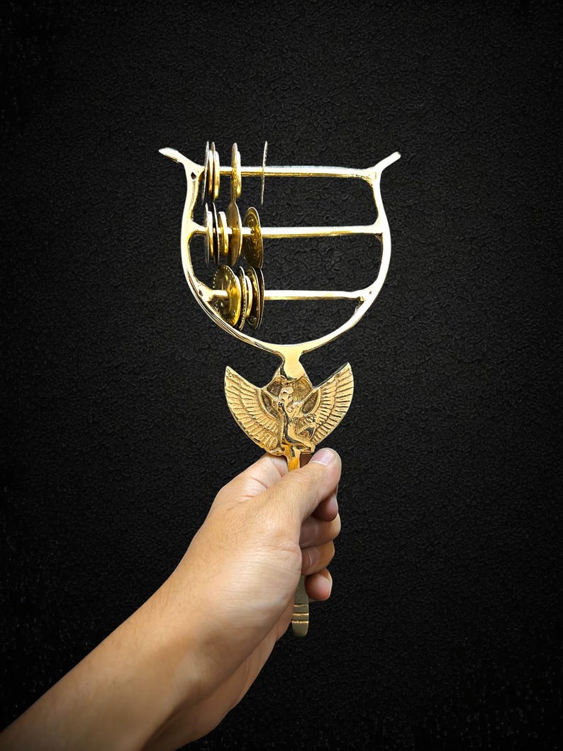 Golden Isis Sistrum of Divine Renewal Made in Egypt - Etsy