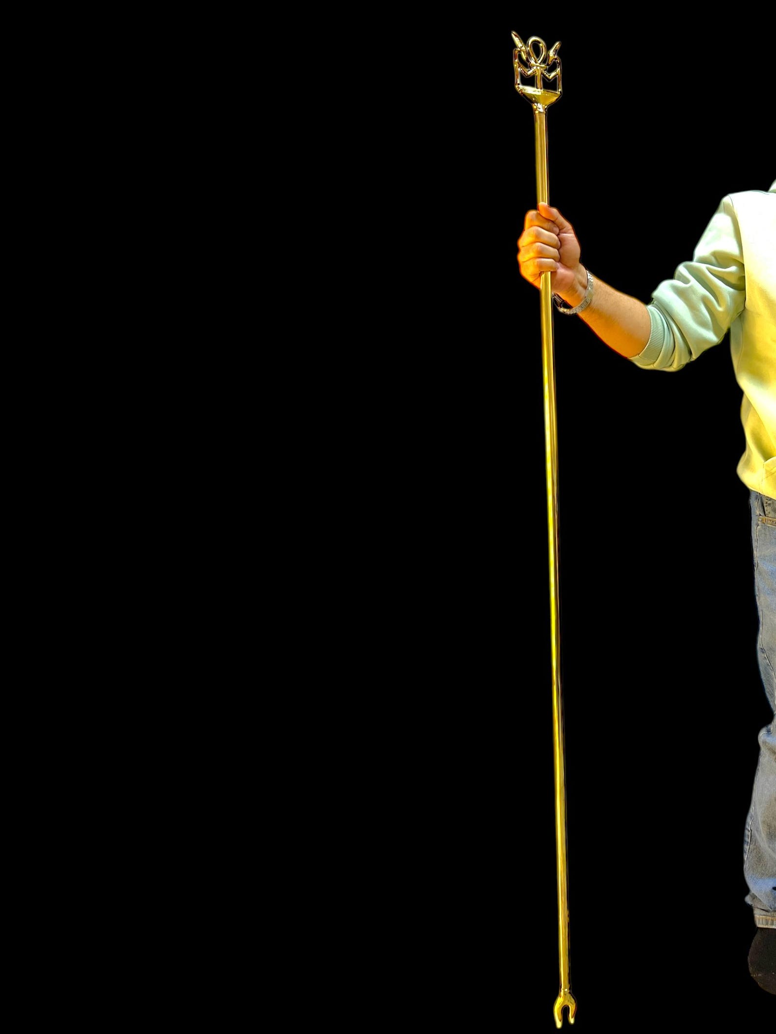 Golden Pharaoh Scepter of Ancient Authority Height 150CM Made in Egypt ...