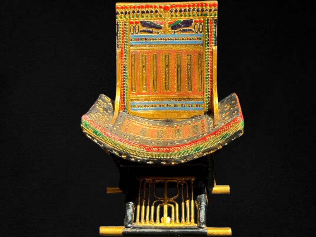 King Tutankhamun Throne Chair Tutankhamun Personalized Gift Chair ...