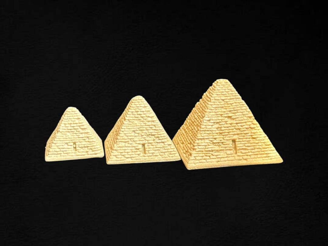 Set of Great Pyramids of Giza Egyptian Pyramids Statue Unique Symbol of ...