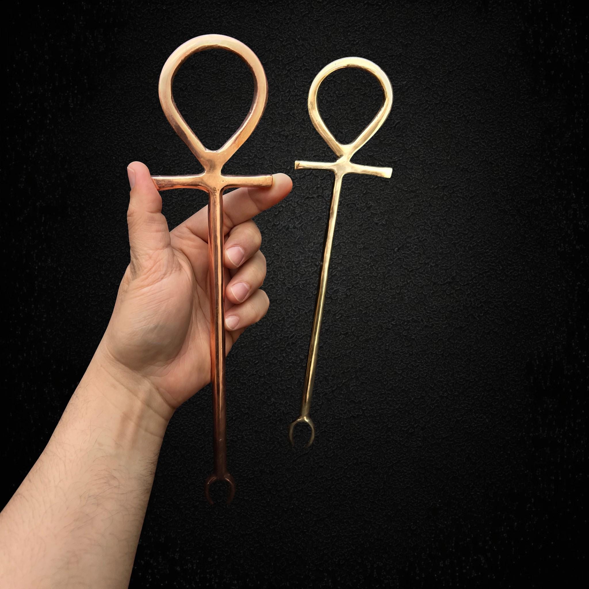 Brass Ankh Wand: Egyptian Key of Life Symbol, Altar Ritual Tool - Etsy