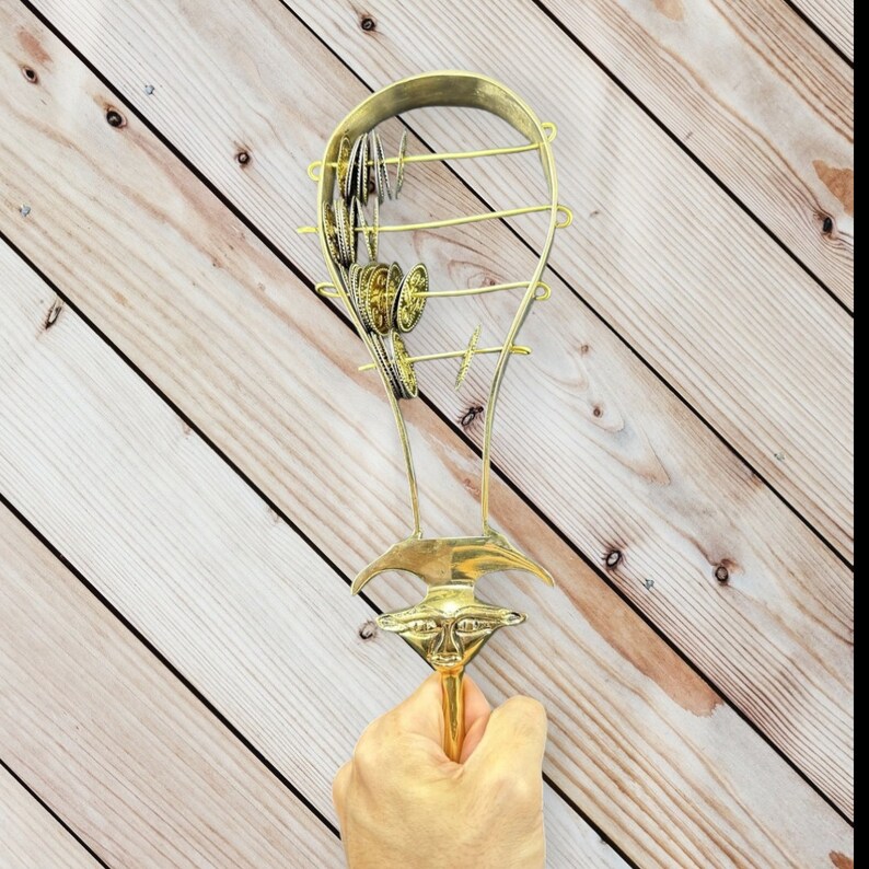 Unique Goddess Hathor Sistrum Made of Copper Sacred Musical Instrument ...