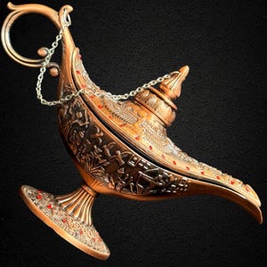 Egyptian Aladdin Magic Lamp Genie Lamp Antique Oil Lamp Brass ...