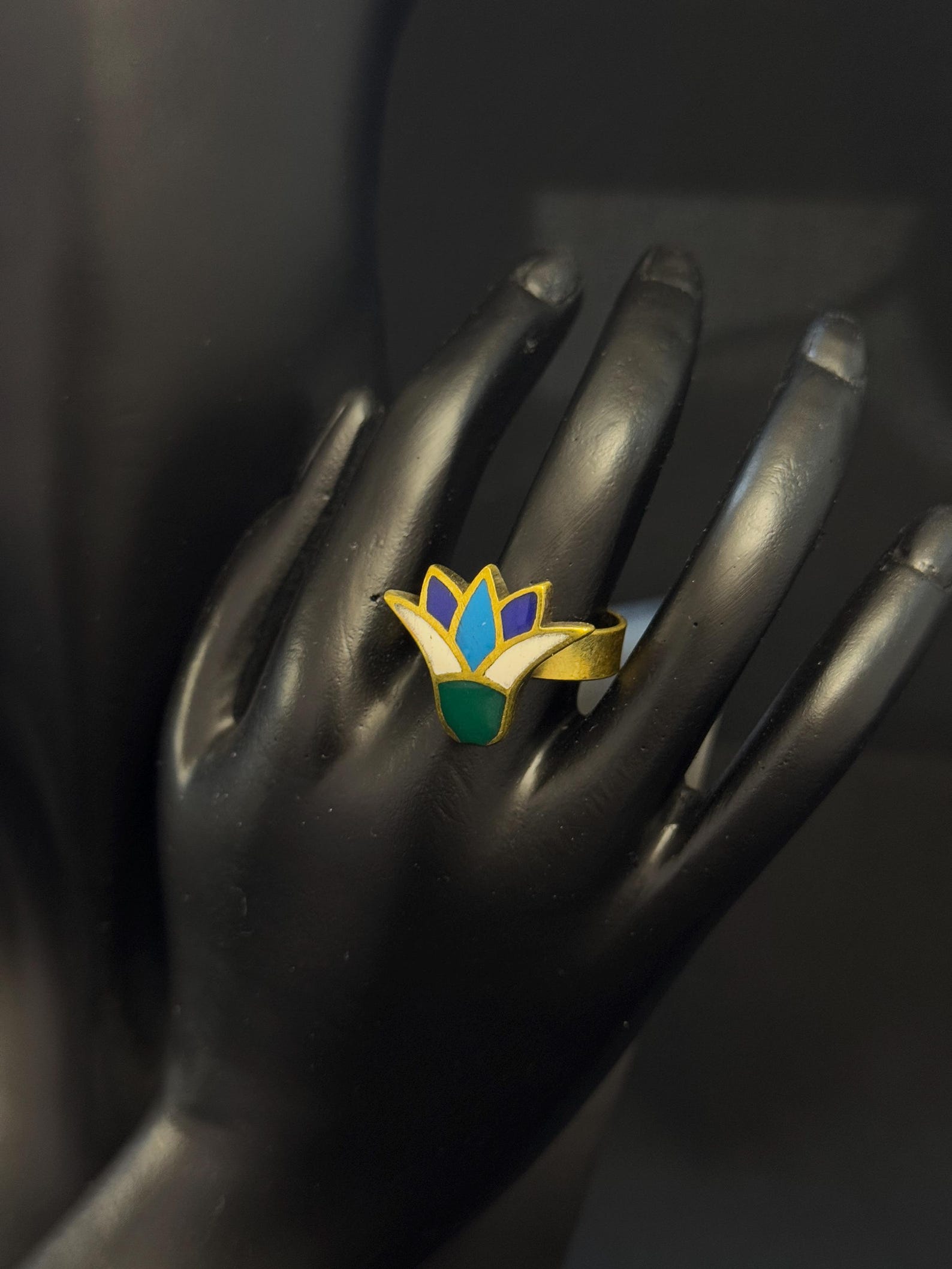 Authentic Egyptian Pharaoh's Lotus Flower Ring, Unique Gold Lotus Ring ...