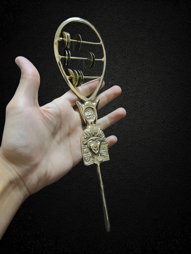 Hathor Temple Sistrum — Brass Ritual Instrument of Love and Harmony ...