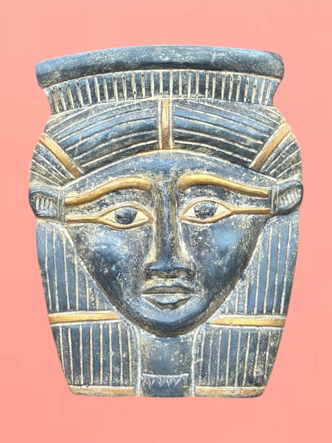 Unique Hathor Head Egyptian Goddess Hathor Mask Statuette Goddess ...