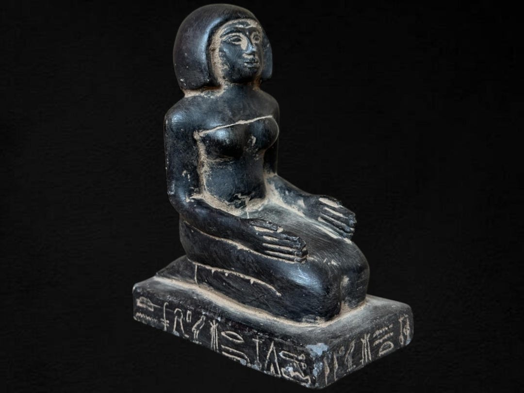 Queen Tiye Statue Seated Sculpture Tiye Figurine Pharaonic Antiques ...