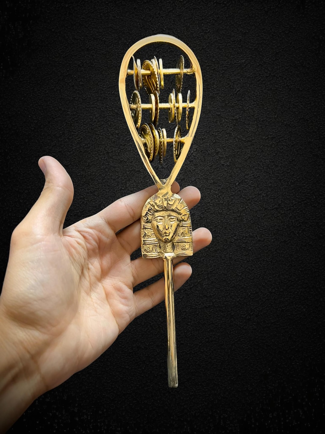 Golden Isis Sistrum of Ancient Devotion Made in Egypt - Etsy