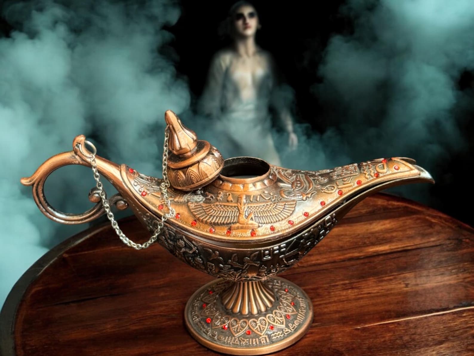 Egyptian Aladdin Magic Lamp Genie Lamp Antique Oil Lamp Brass ...
