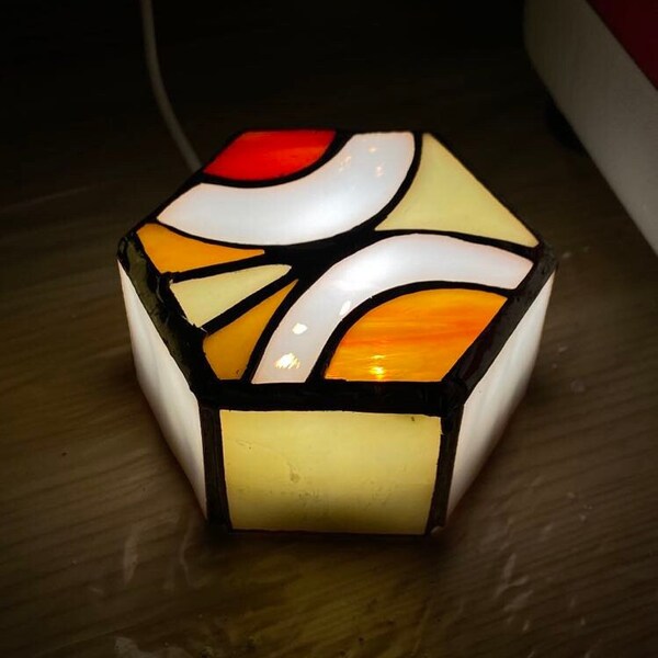 Stained Glass Table Light - Etsy