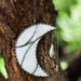 Handcrafted White Stained Glass Moon Suncatcher With Sparkling ...