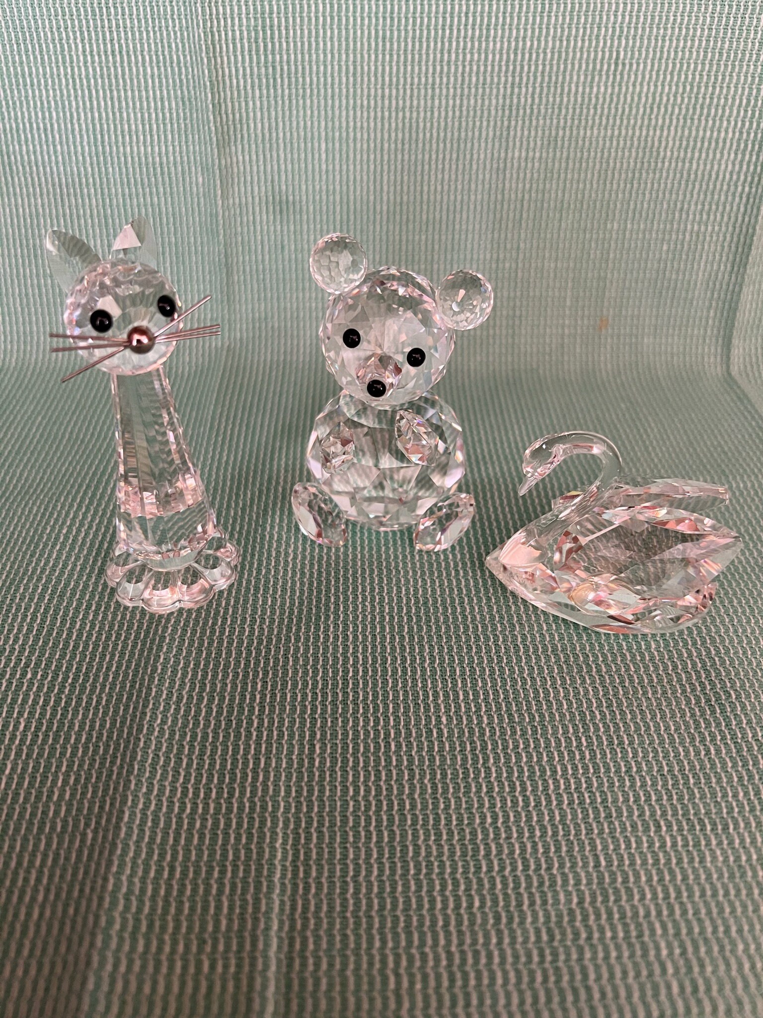 Swarovski Crystal Cat, Swan and Teddy Bear Combo Set # 11 - Etsy