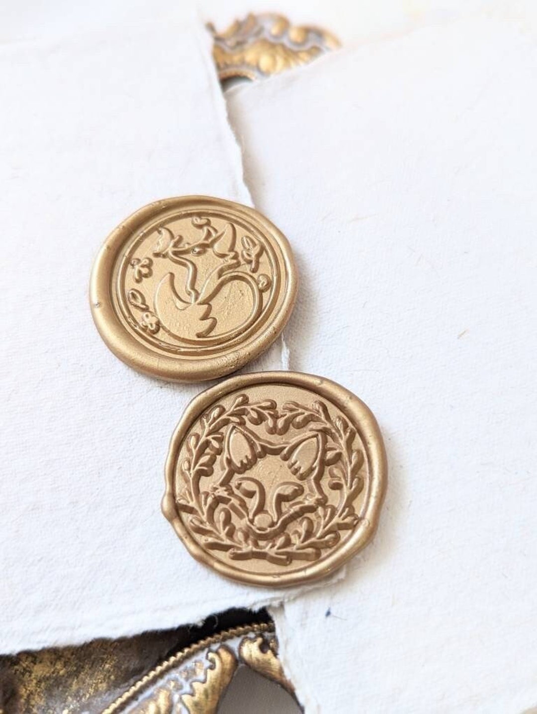 Fox Wax Seal Stickers: Handmade Self-adhesive Seals, Set of 25 - Etsy