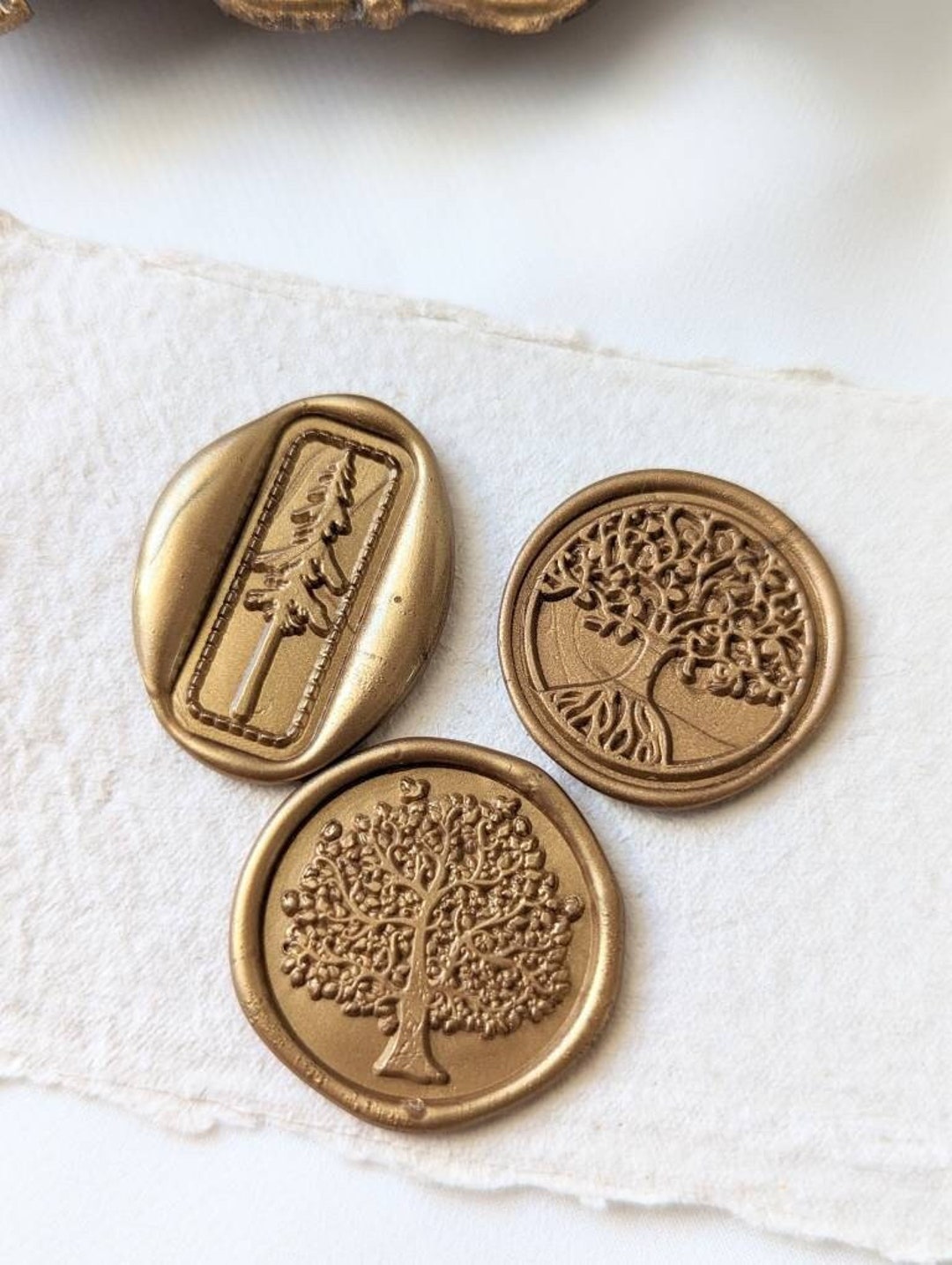 Handmade Tree of Life Wax Seal Stickers: Invitation Seals - Set of 25 ...
