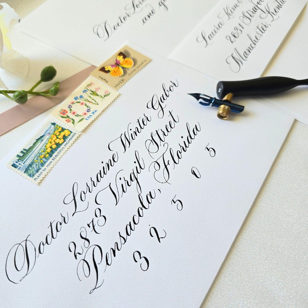 Custom Calligraphy Envelope Addressing- Calligraphy Services Only - Etsy