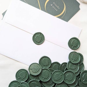 Monstera/tropical Leaf Leaf Handmade Self-adhesive Wax Seal Stickers ...