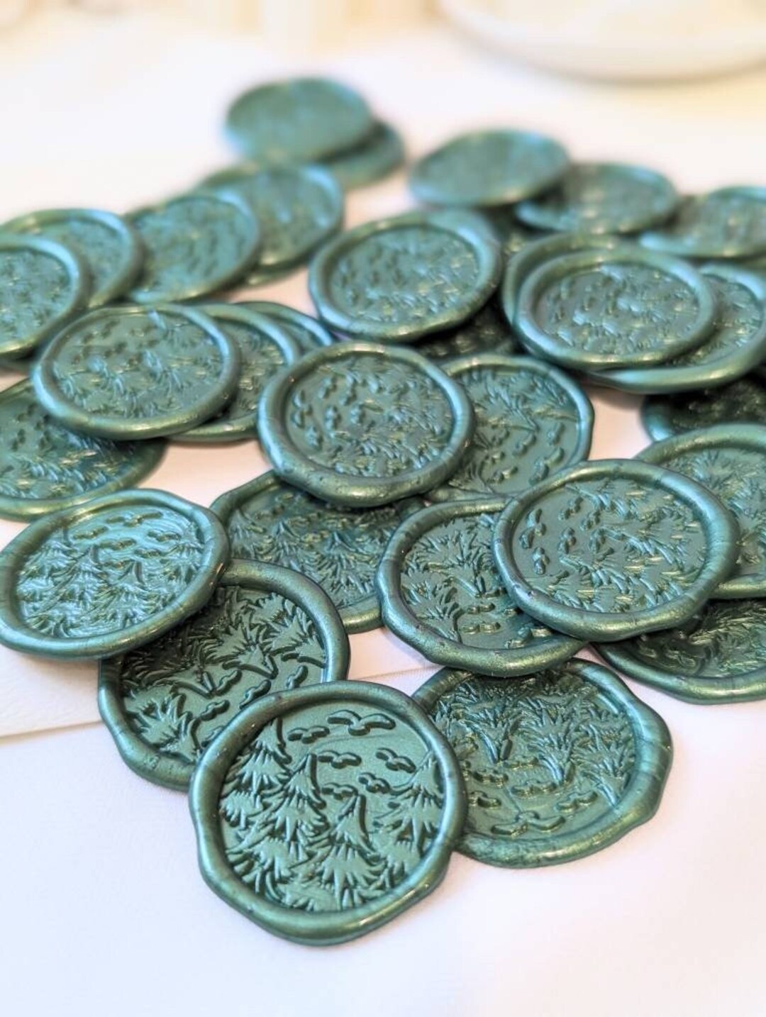 Forest/pine Trees Handmade Self- Adhesive Wax Seal Stickers/ Peel ...