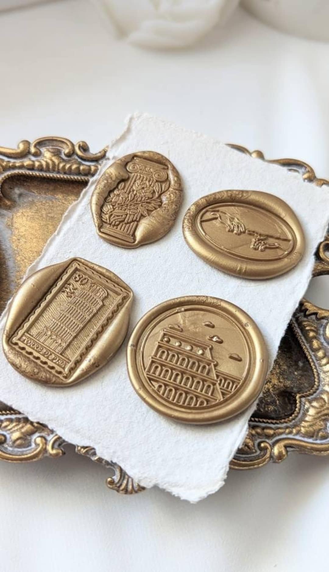 Tower/ Floral Pillar/ Chapel/colosseum- Handcrafted Self-adhesive Wax ...