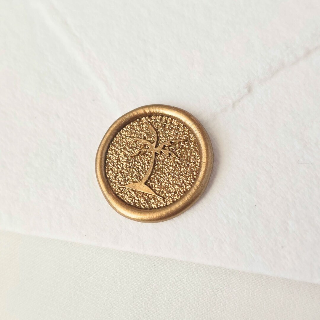 Palm Tree - Handcrafted Self-adhesive Wax Seals- Set of 25 - Etsy