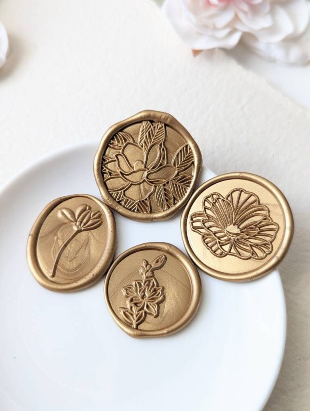 Magnolia Handmade Self- Adhesive Wax Seal Stickers/ Peel & Stick Wax ...